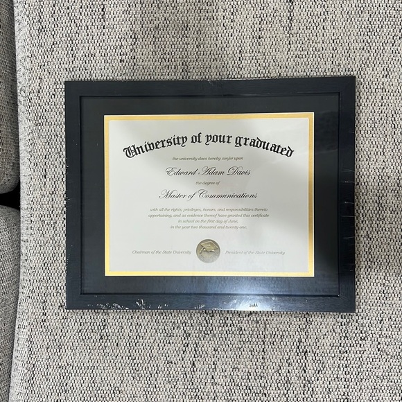 Campus Images 8.5x11 Picture Frame Certificate Document Frame With High ...